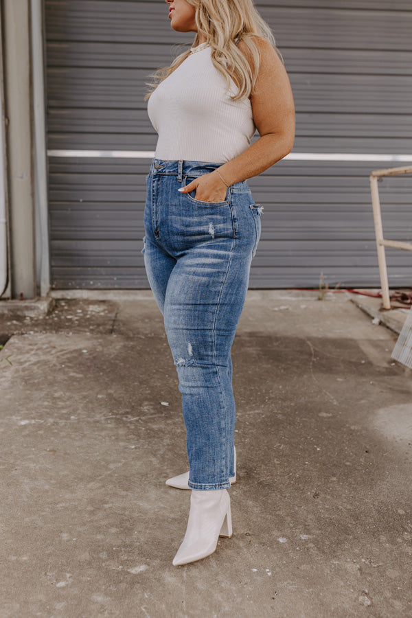 Risen The Hartlen High Waist Distressed Jean Curves • Impressions ...