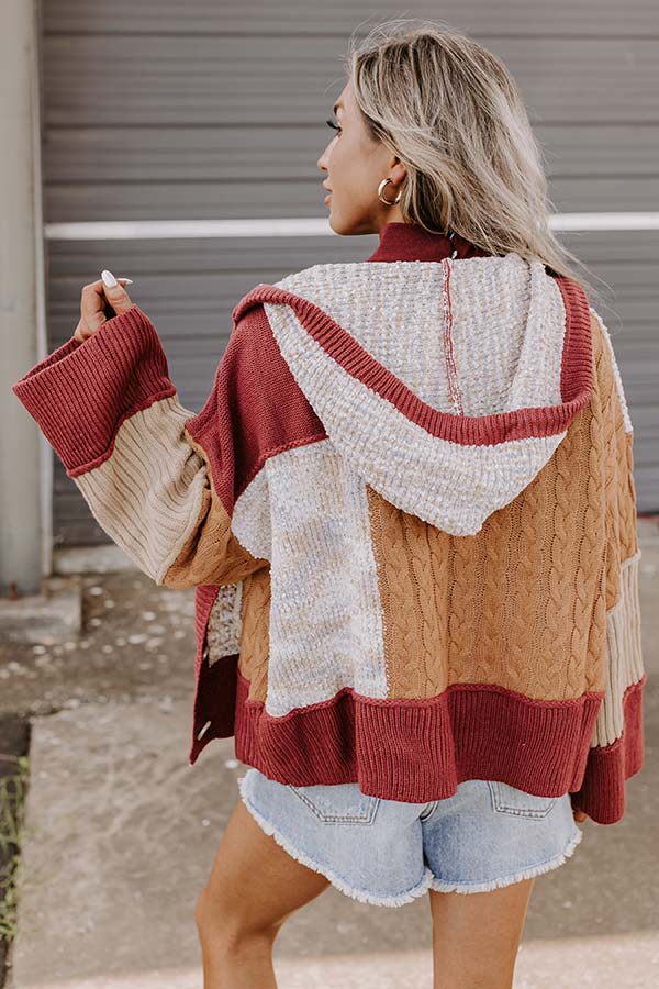 Snuggle Spot Colorblock Sweater In Aurora Red • Impressions Online Boutique