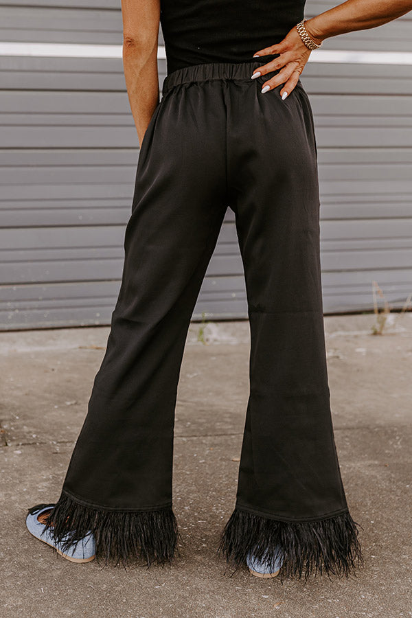 Book It High Waist Feather Pants • Impressions Online Boutique