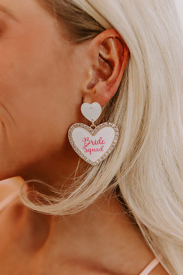 Bride Squad Earrings In White – Impressions Online Boutique