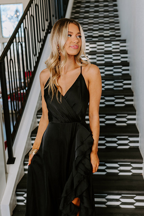 Behind Velvet Ropes Satin Maxi Dress – Impressions Online Boutique