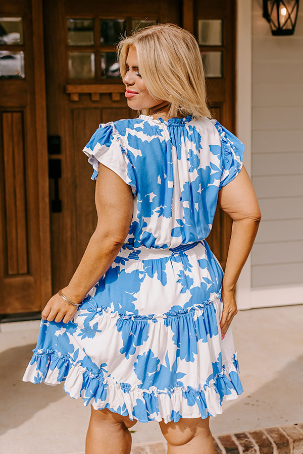 Parisian Promenade Dress in Blue Curves • Impressions Online Boutique