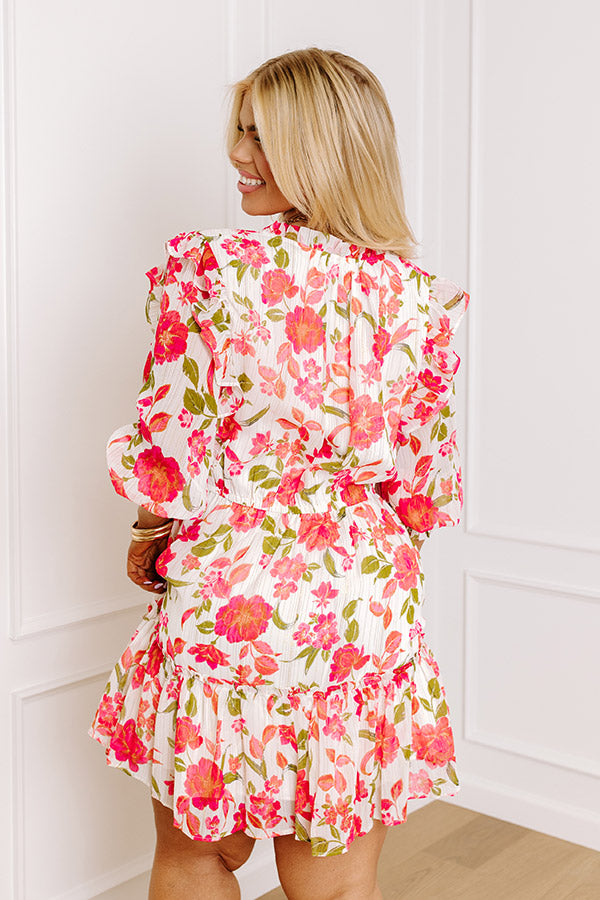 Grace Given Floral Dress In Ivory Curves • Impressions Online Boutique