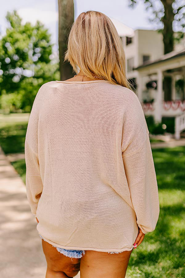 Coffee, Beach Repeat Knit Sweater Curves • Impressions Online Boutique