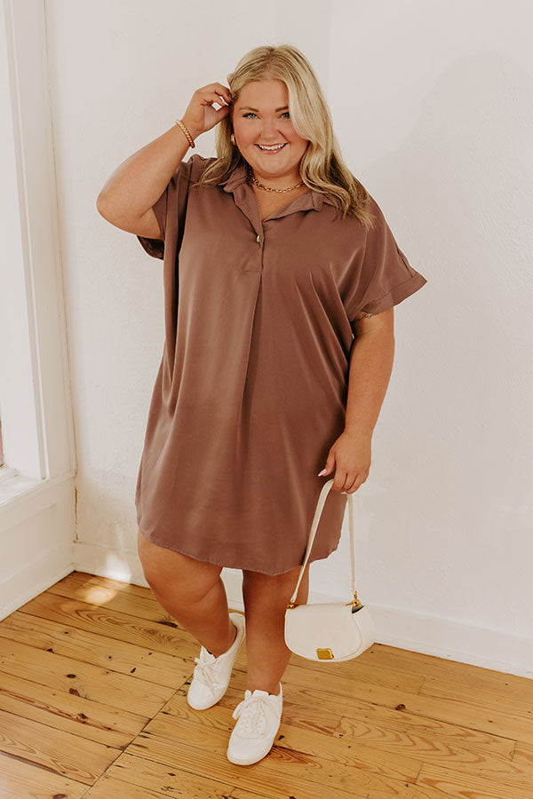 Effortless Radiance Shift Dress in Hazelnut Curves – Impressions Online ...
