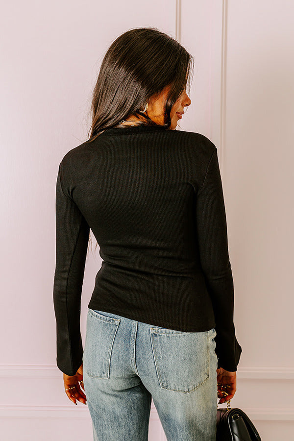Rare Dream Ribbed Top In Black • Impressions Online Boutique