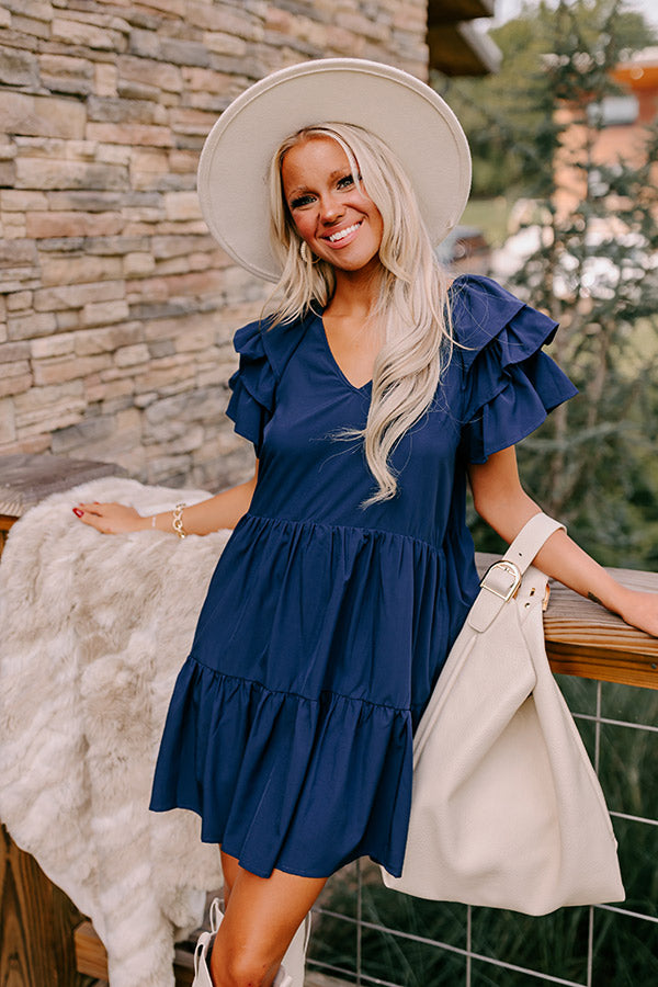 Sharp Witted Mini Dress in Navy – Impressions Online Boutique