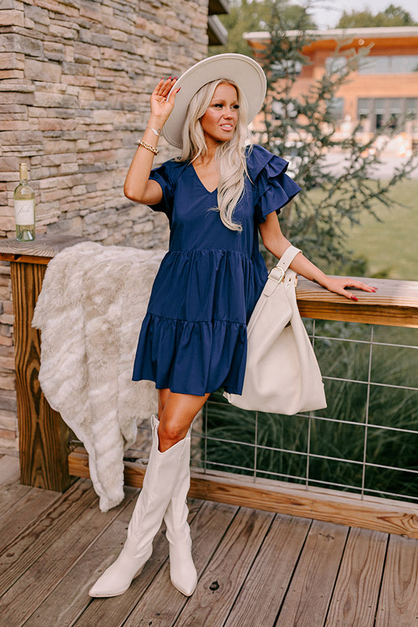 Sharp Witted Mini Dress in Navy – Impressions Online Boutique