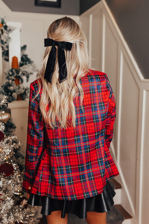 VIP Floor Seats Plaid Blazer • Impressions Online Boutique
