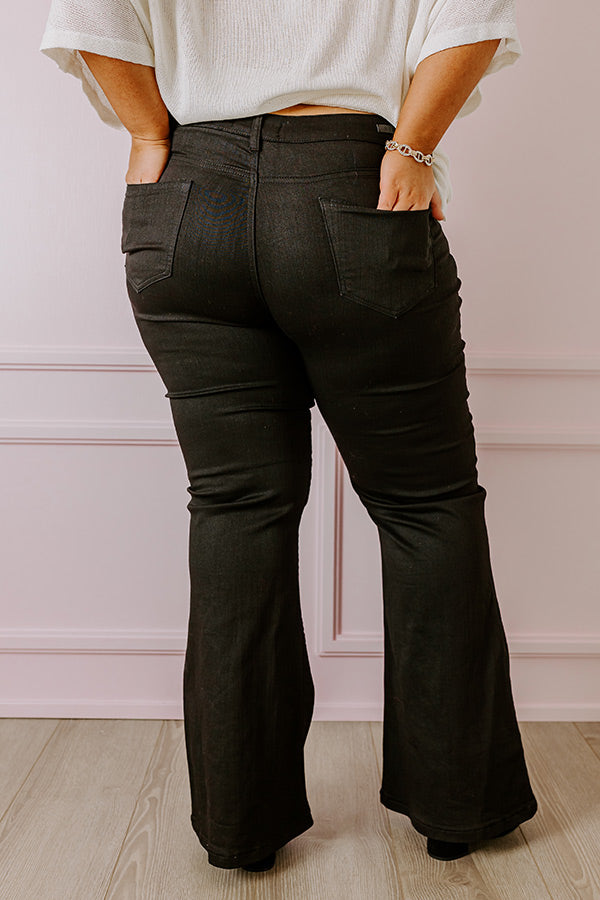 RISEN Ashley High Waist Coated Flare Curves • Impressions Online Boutique