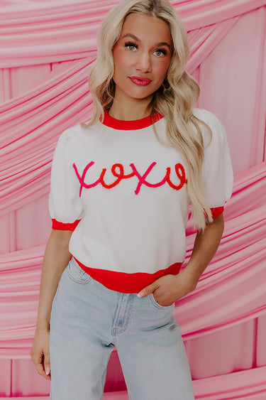 XOXO Sweater Top In Ivory – Impressions Online Boutique