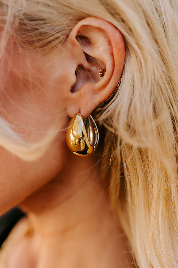 Mixed Metal Tear Drop Huggie • Impressions Online Boutique