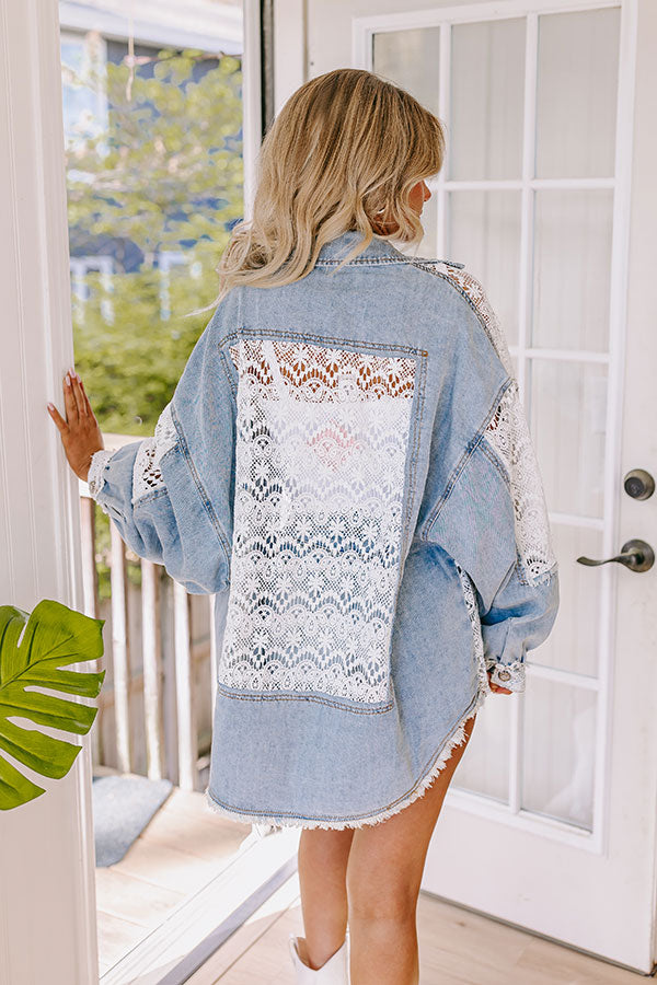 Sonoma Girls Trip Crochet Denim Jacket • Impressions Online Boutique