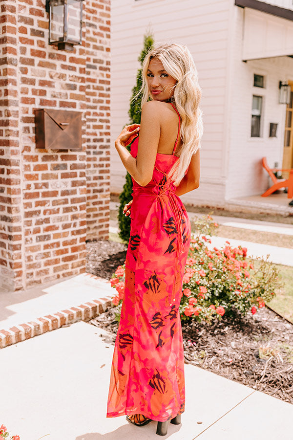 Luxe Living Mesh Maxi Dress in Dark Rose – Impressions Online Boutique