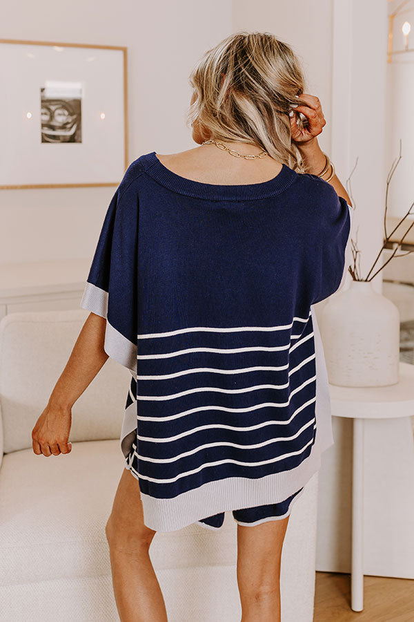 Dockside Cutie Knit Shift Top in Navy • Impressions Online Boutique