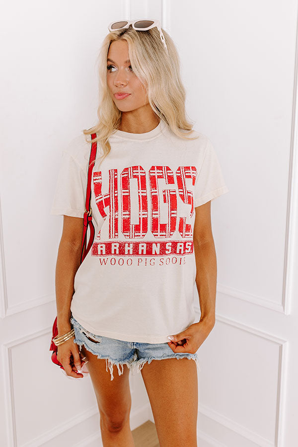 Hogs Preppy Plaid Graphic Vintage Tee – Impressions Online Boutique