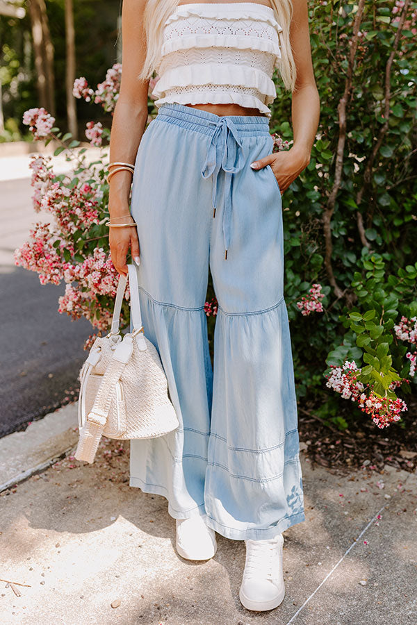 The Elizabeth High Waist Chambray Pants – Impressions Online Boutique