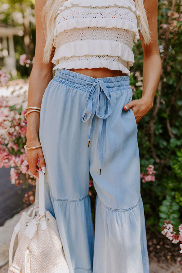 The Elizabeth High Waist Chambray Pants – Impressions Online Boutique