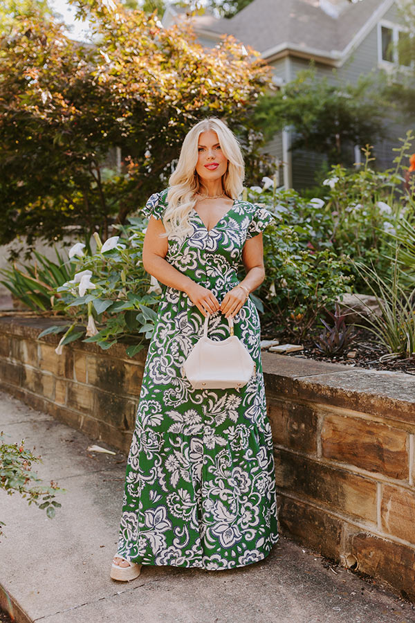 Front Porch Sippin' Maxi Dress in Hunter Green Curves – Impressions ...