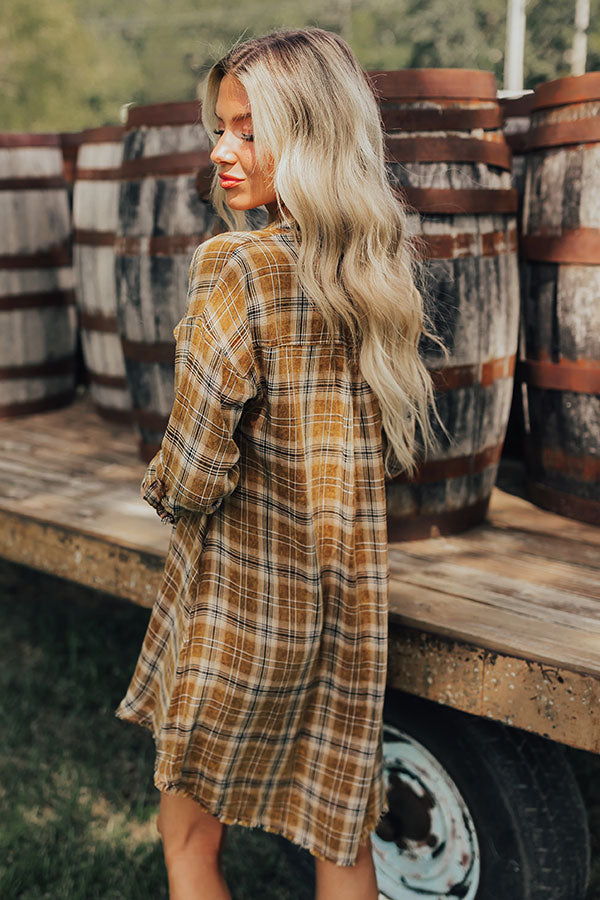 Hayride Happiness Plaid Mini Dress – Impressions Online Boutique