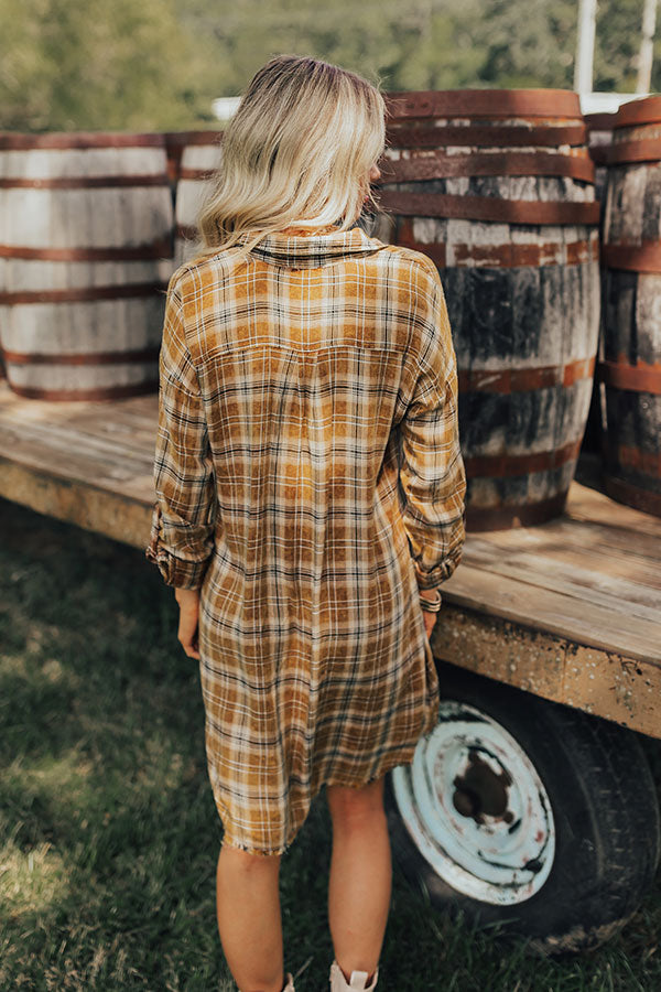 Hayride Happiness Plaid Mini Dress – Impressions Online Boutique