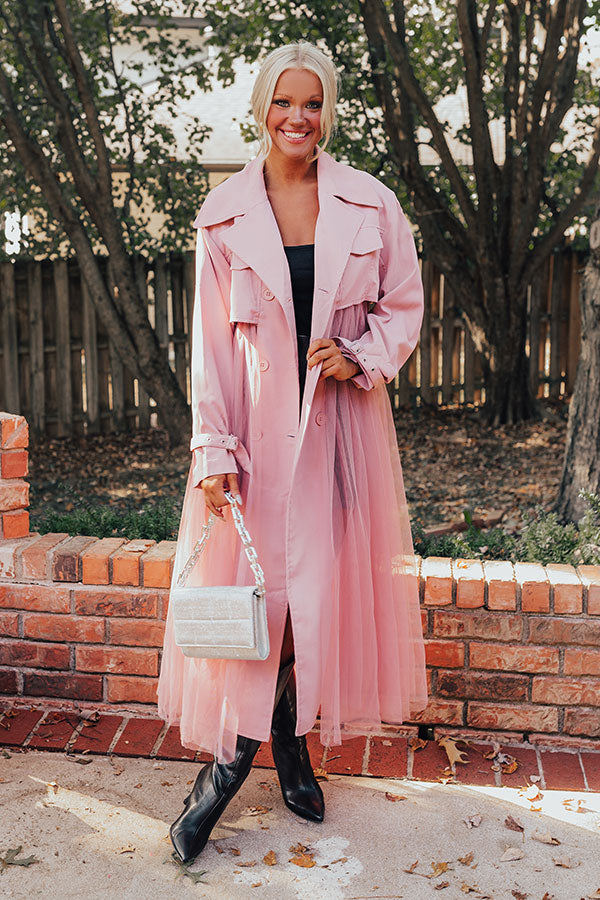 Catwalk Crush Mesh Trench Coat in Blush – Impressions Online Boutique