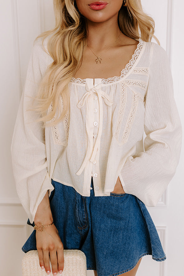 Boho Energy Lace Top in Cream – Impressions Online Boutique