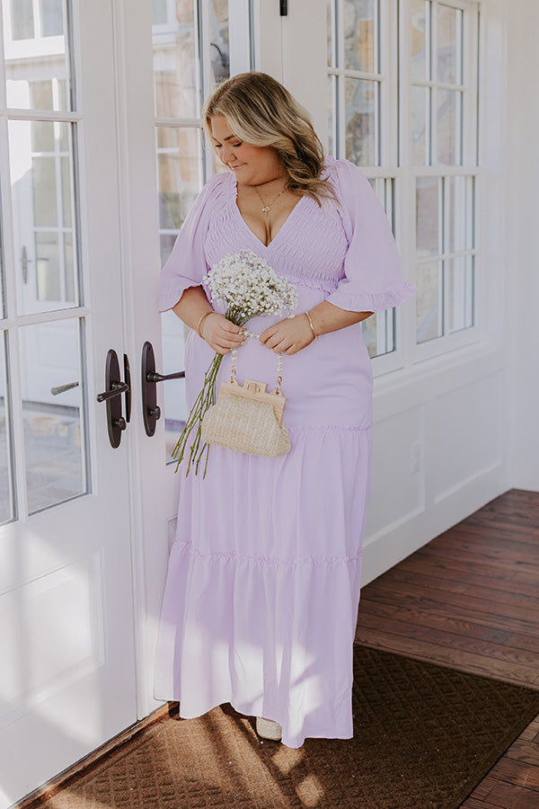 Charming Glance Tiered Maxi Dress in Dusty Purple Curves – Impressions ...