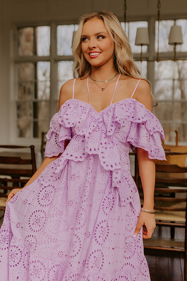 Cue The Charm Eyelet Midi Dress – Impressions Online Boutique