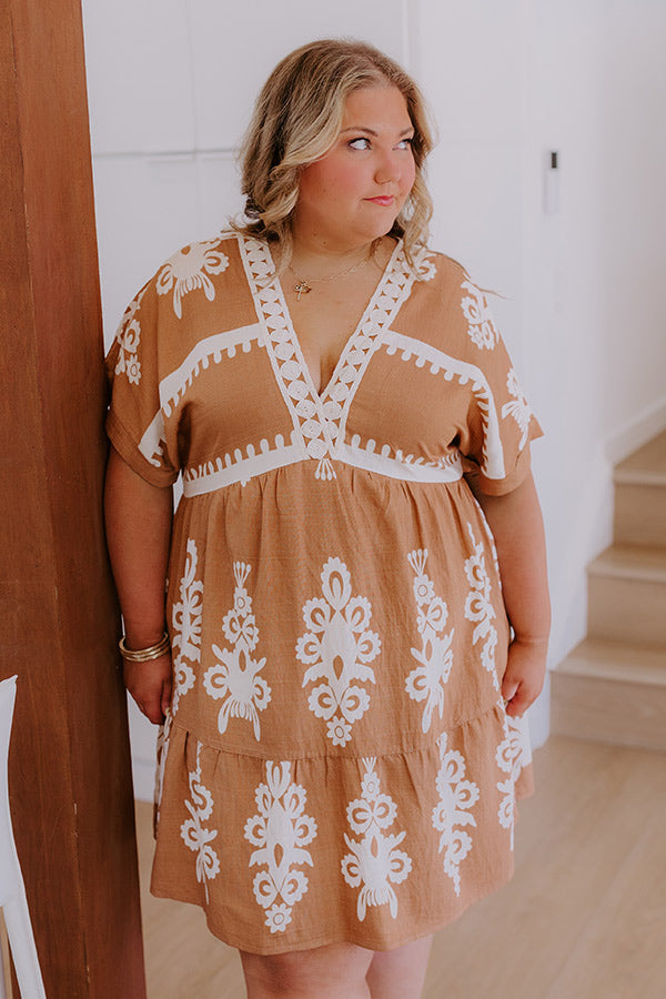 Resort Chic Mini Dress in Camel Curves – Impressions Online Boutique