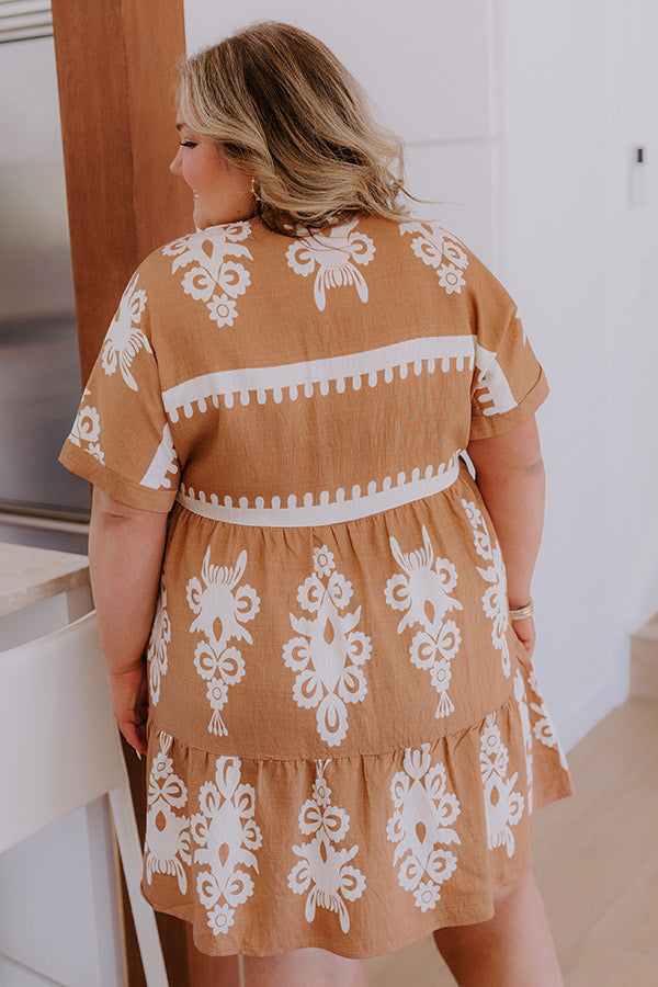 Resort Chic Mini Dress in Camel Curves – Impressions Online Boutique