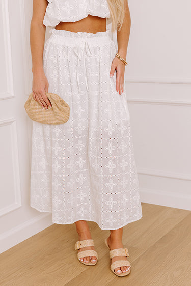 Toes In The Sand High Waist Eyelet Midi Skirt – Impressions Online Boutique
