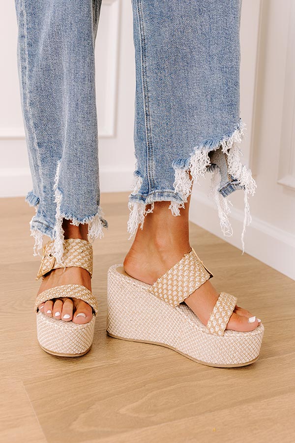 The Amaya Woven Platform Wedge in Natural – Impressions Online Boutique