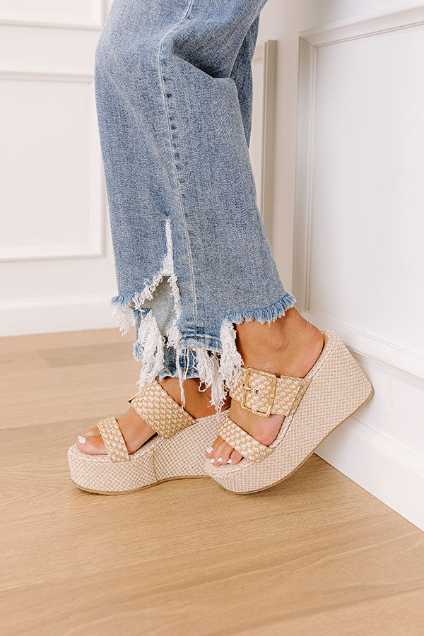 The Amaya Woven Platform Wedge in Natural – Impressions Online Boutique