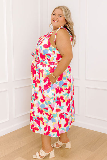 Sunny Disposition Floral Midi Dress Curves – Impressions Online Boutique