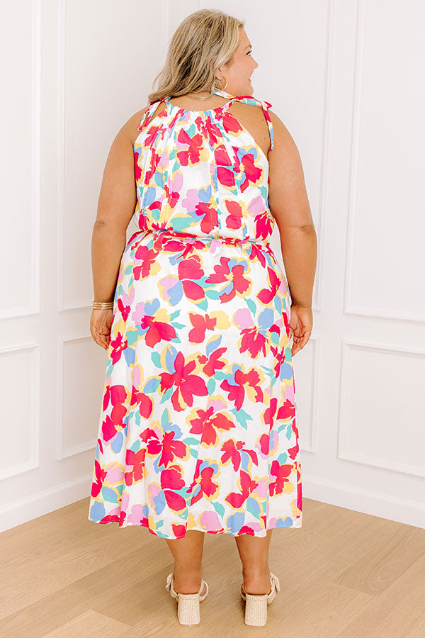 Sunny Disposition Floral Midi Dress Curves – Impressions Online Boutique