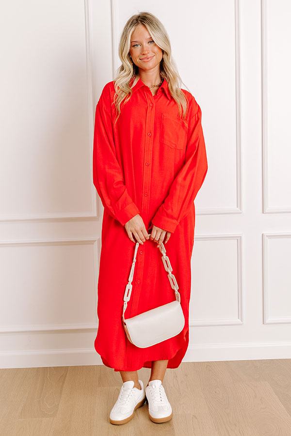Chic Vibes Button Down Midi Dress – Impressions Online Boutique