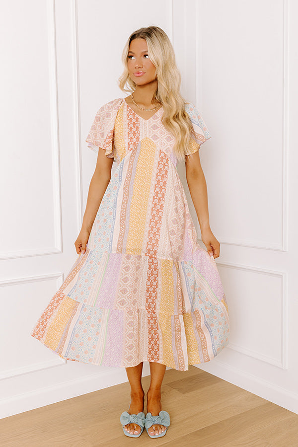 Boho Charm Floral Midi Dress – Impressions Online Boutique