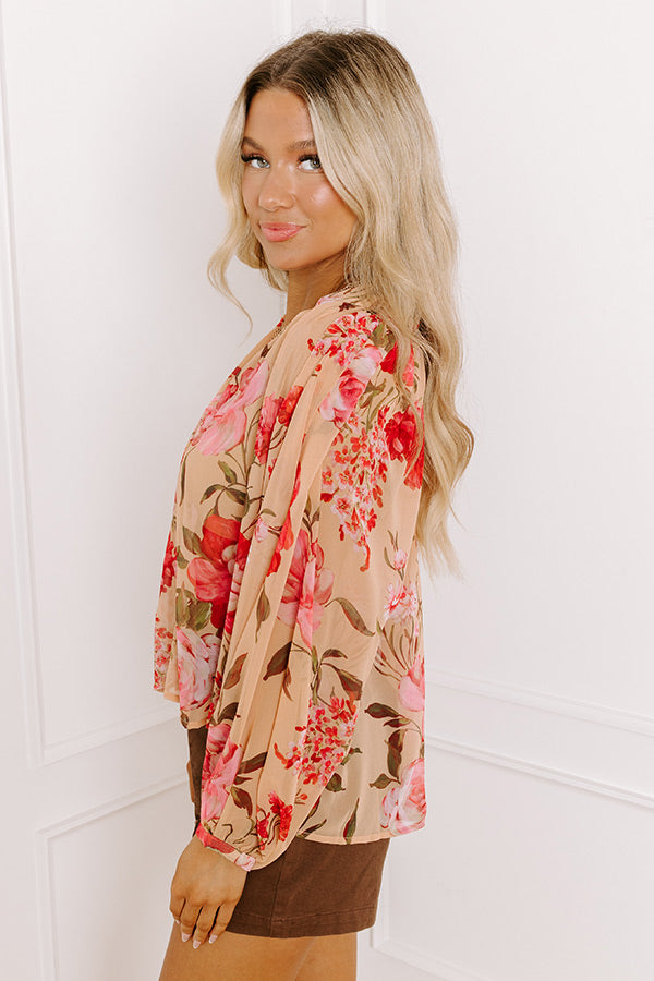 Bubbly Bloom Chiffon Button Up – Impressions Online Boutique