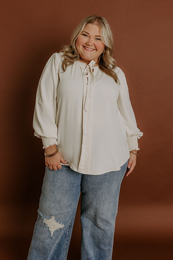 Soho Sophisticate Shift Top in Cream Curves – Impressions Online Boutique