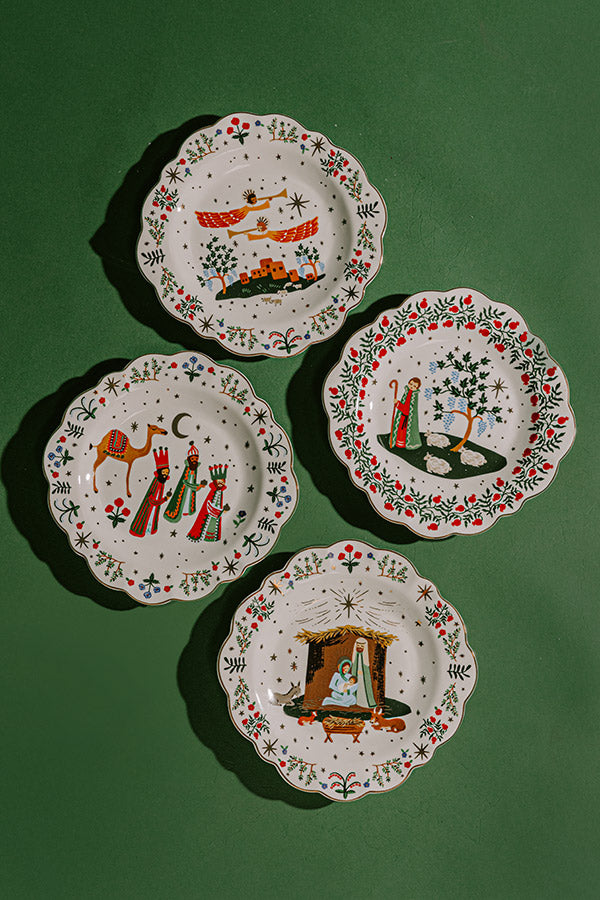 Rifle Paper Co. Nativity Porcelain Dessert Plate Set – Impressions ...