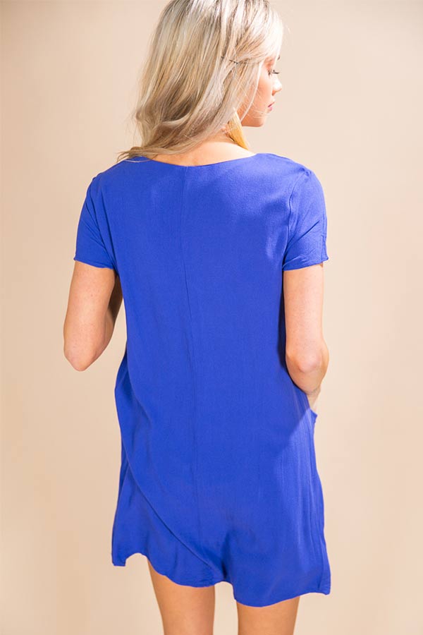 Something To Celebrate Shift Dress In Indigo – Impressions Online Boutique