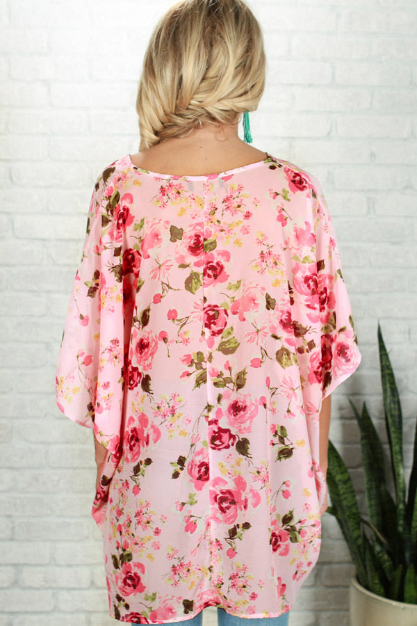 The Harper Chiffon Tunic in Blushing Wanderlust Floral • Impressions ...