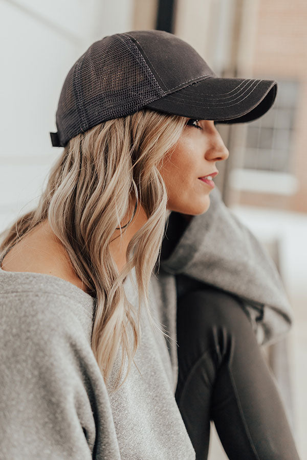 Babe Watch Baseball Cap in Charcoal • Impressions Online Boutique