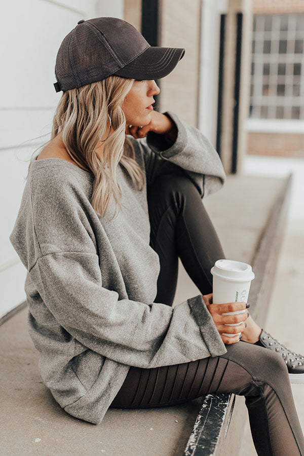 Babe Watch Baseball Cap in Charcoal • Impressions Online Boutique