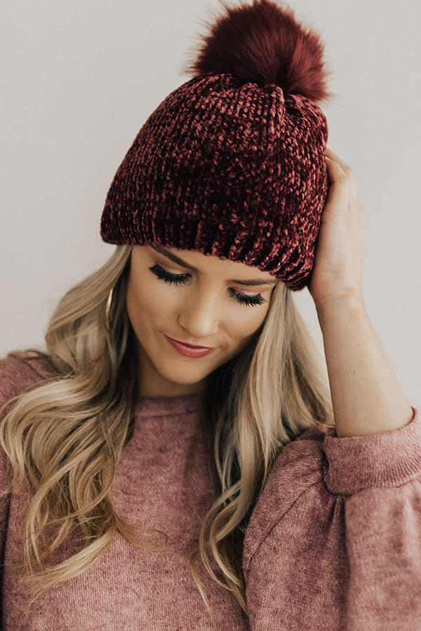 Wine Night Ultra Soft Beanie in Merlot – Impressions Online Boutique