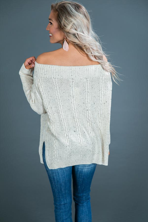 Cuddle Up Buttercup Off Shoulder Sweater in Cream • Impressions Online ...