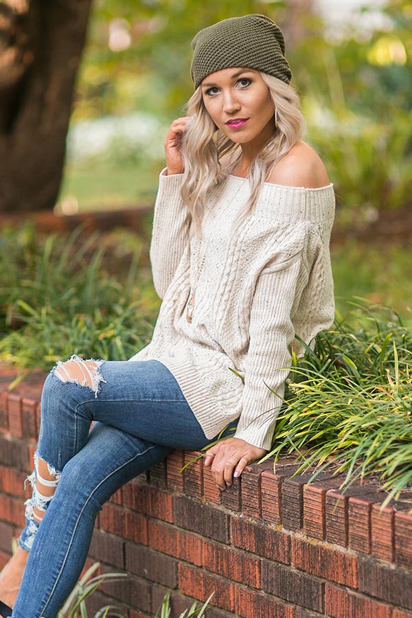 Cuddle Up Buttercup Off Shoulder Sweater in Cream • Impressions Online ...