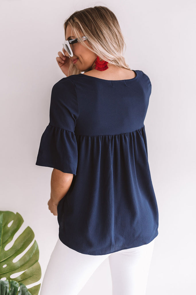 Oh So Sweet Shift Top in Navy • Impressions Online Boutique