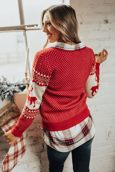 Reindeer Games Shift Sweater in Red – Impressions Online Boutique